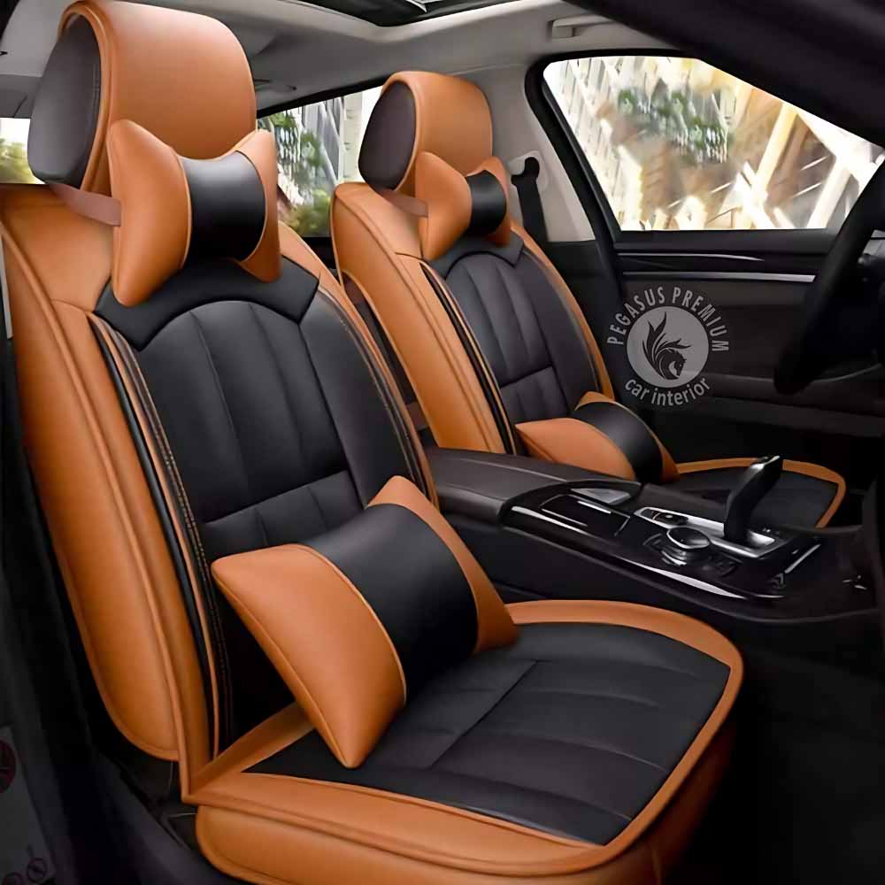 Hyundai Creta Seat Cover in Black Tan Pegasus Premium Car Shala