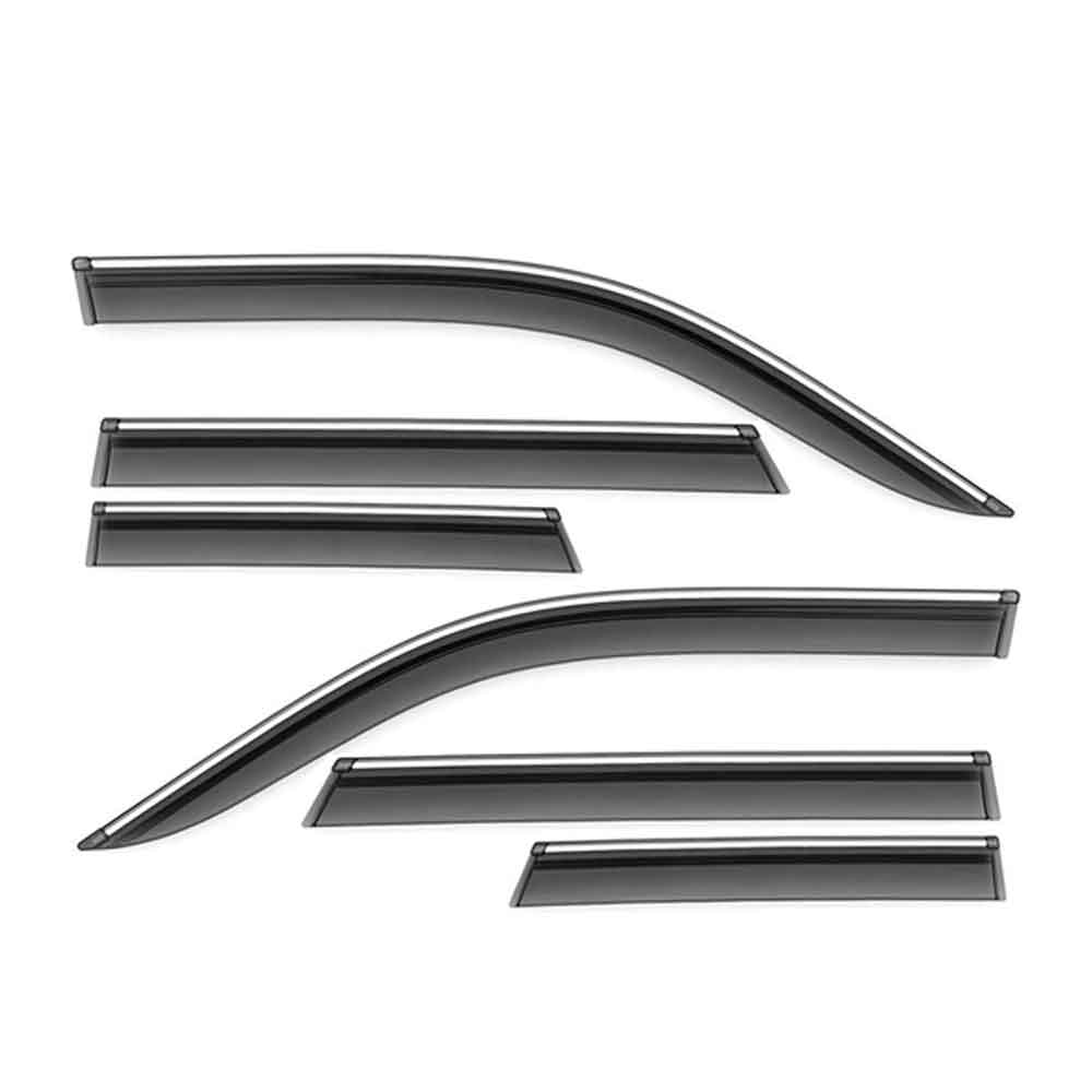 Car Window Door Visor & Rain Visor 6 Pcs. For 7 Seater – Car Shala