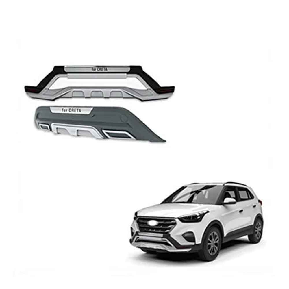 Hyundai Creta 2018 to 2020 - Front & Rear Bumper Safety Guard Protecto ...