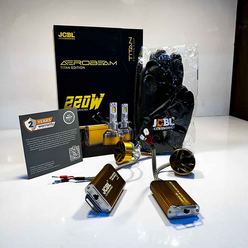 JCBL Car Led Headlight 220W 24000 Lumens 6000-6500 K Waterproof – Car Shala