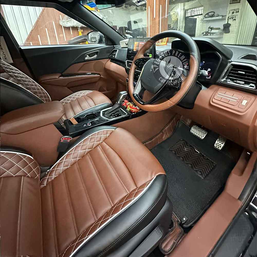 Mahindra 3XO Interior Modification in Brown & Black - Pegasus Premium ...