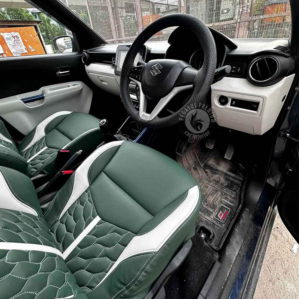 Maruti Suzuki Ignis Interior Modification in Green & White - Pegasus P ...