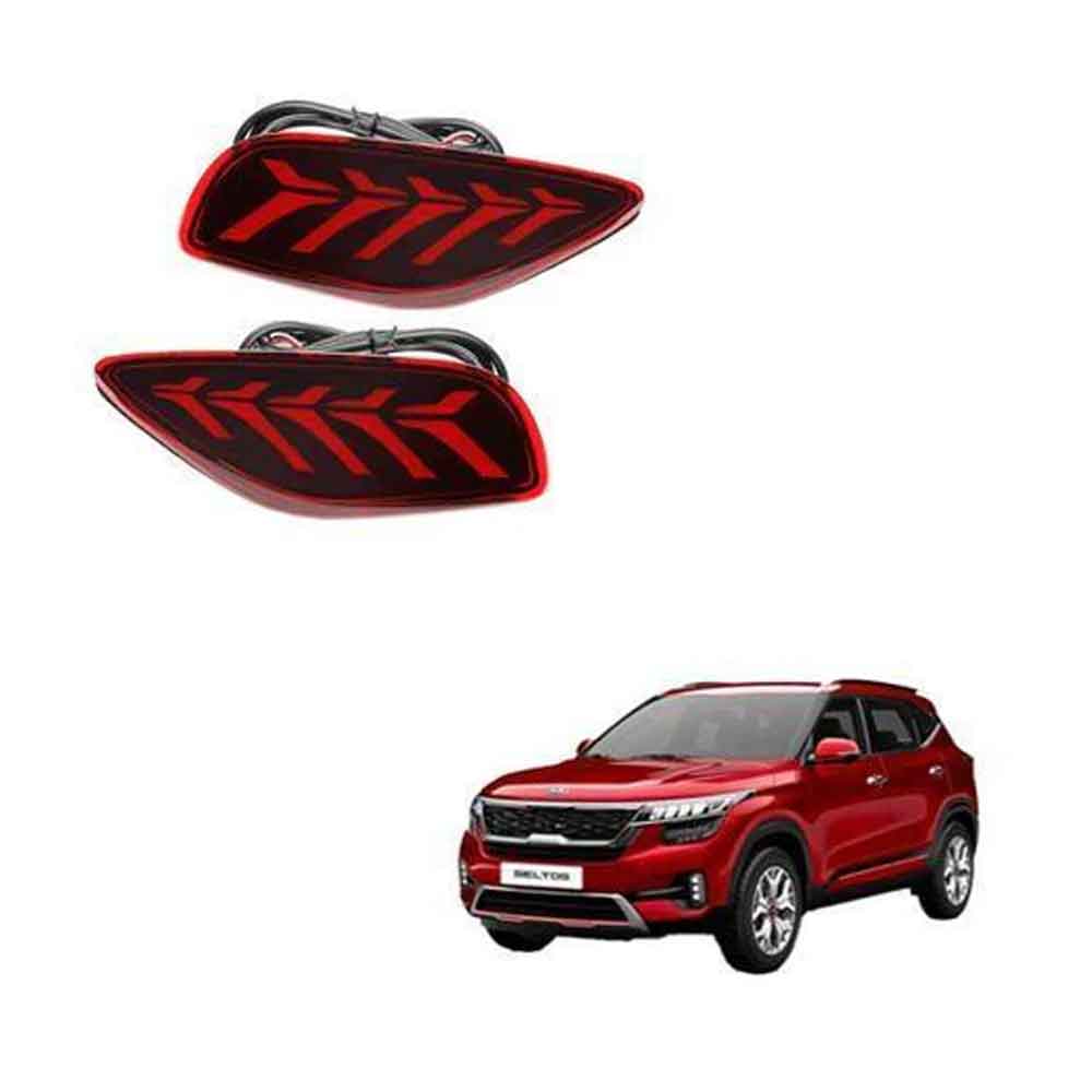Rear Bumper Reflector LED Lights for Kia Seltos – Car Shala