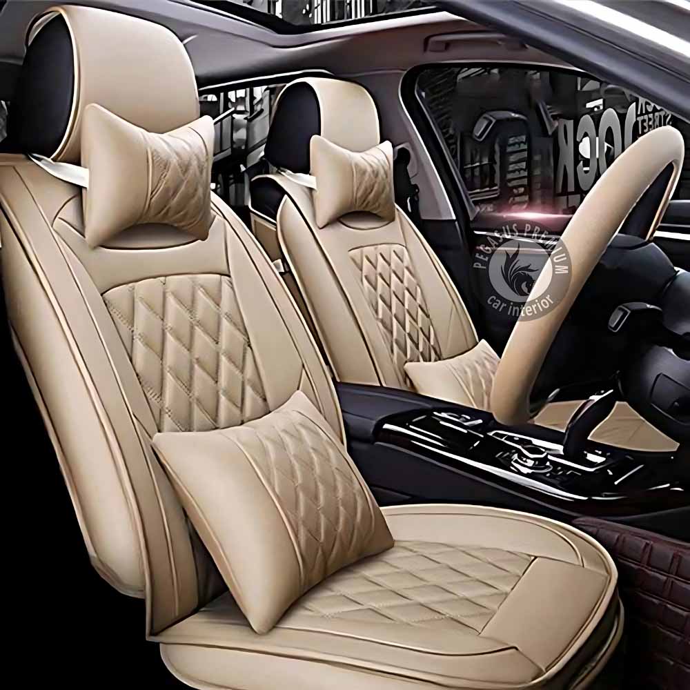 Mahindra Bolero Neo Seat Cover in Beige Pegasus Premium – Car Shala